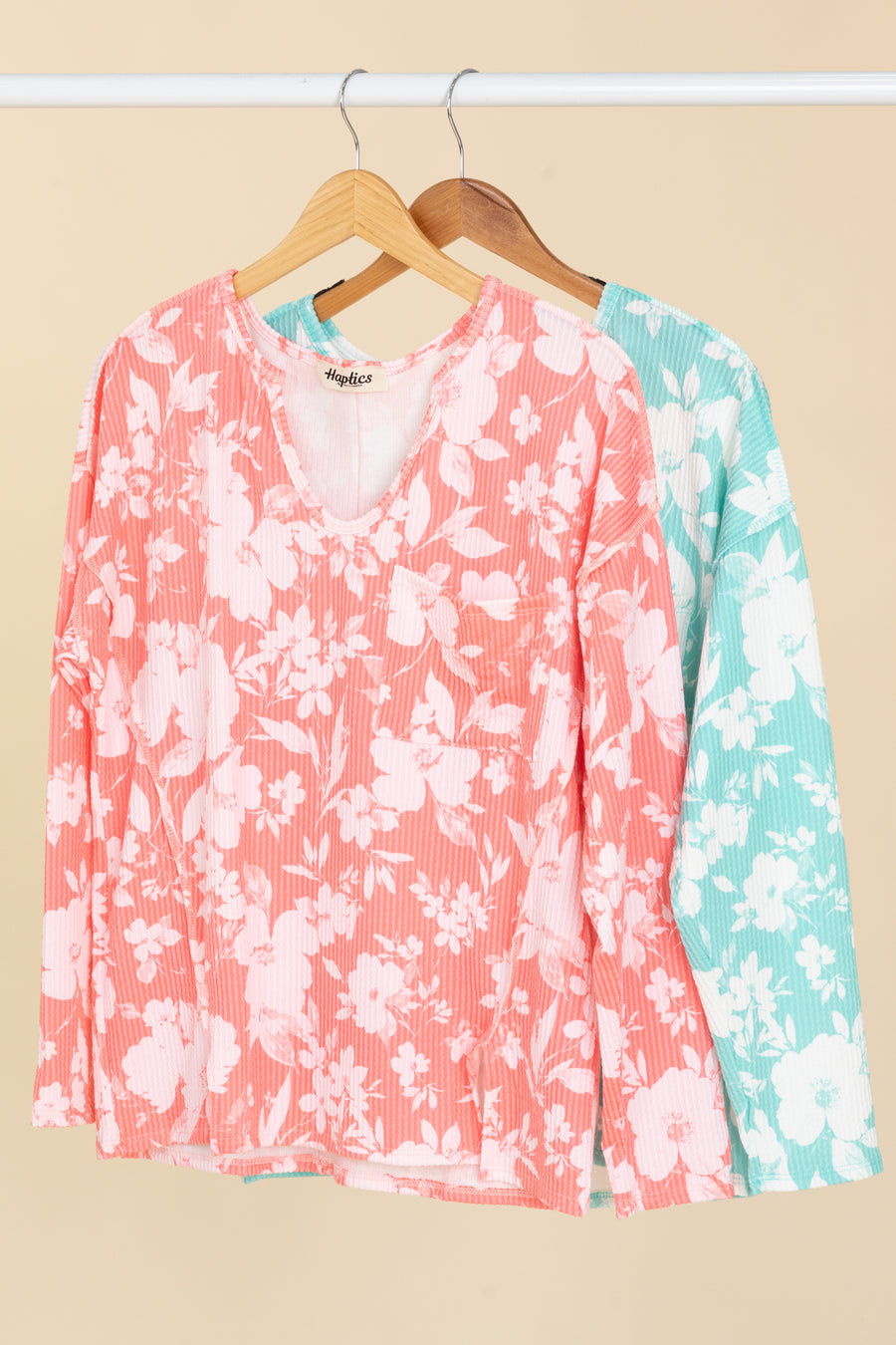 Notch Neck With Reverse Stitches Knit Tops · Filly Flair