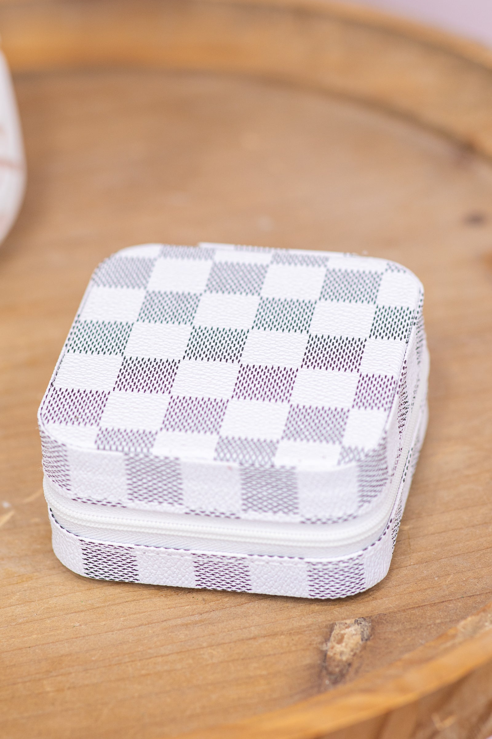 White and Black Geometric Jewelry Box · Filly Flair