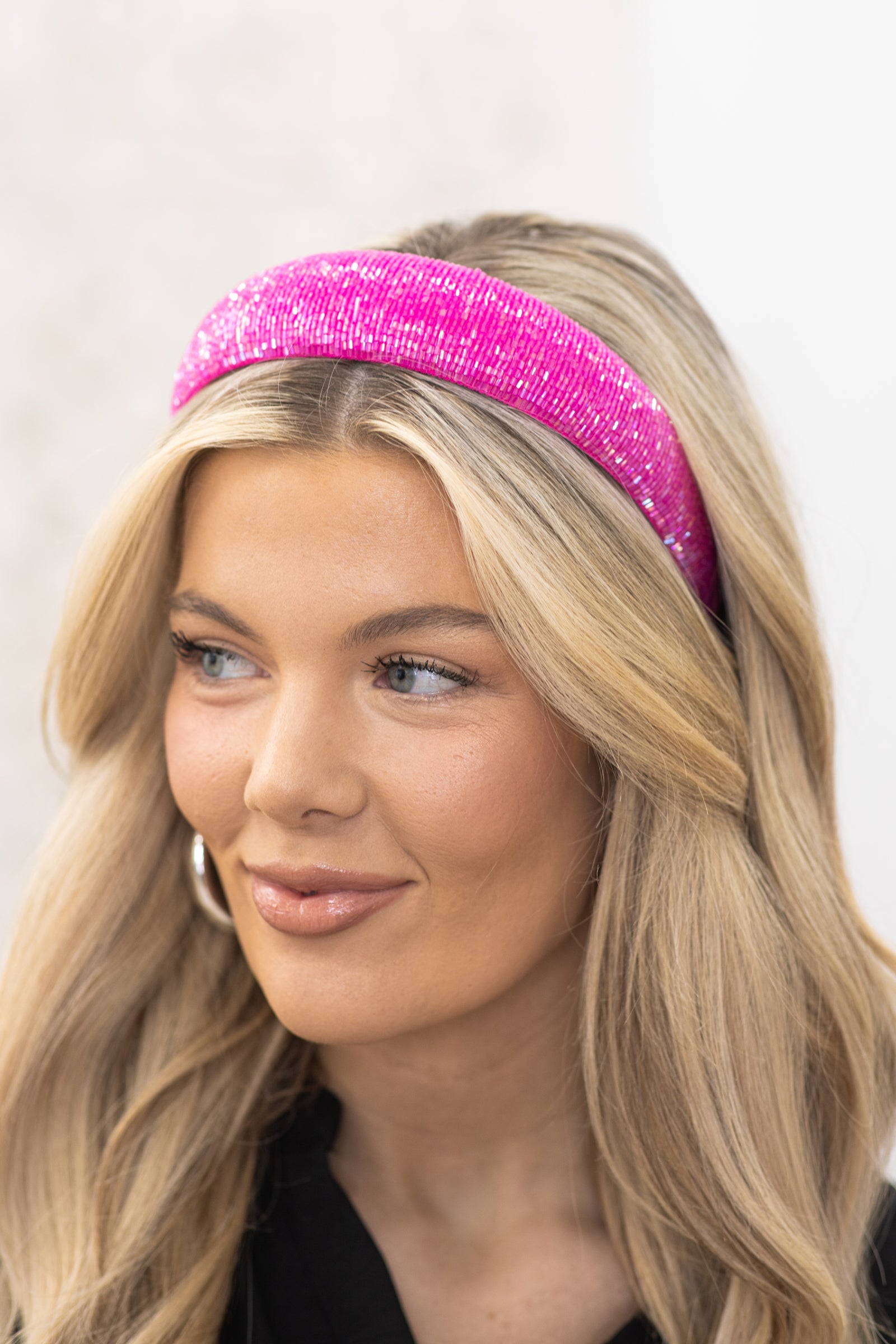 Pink Homemade Crystal Beads Headband · Filly Flair