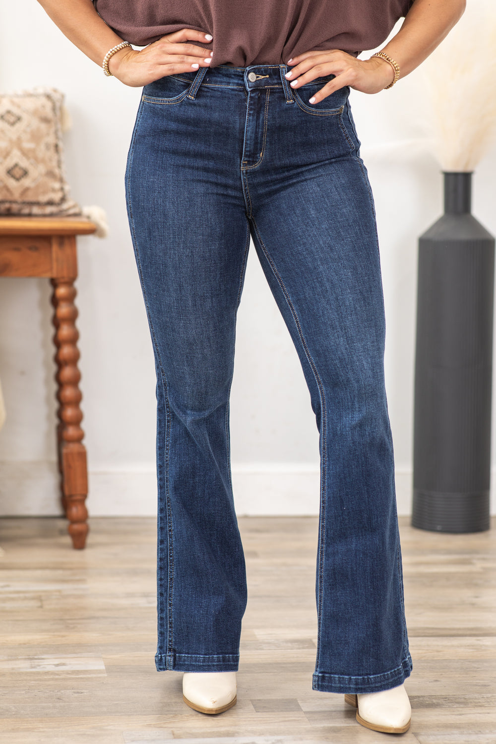 Judy Blue Angled Side Seam Detail Flair Jean · Filly Flair