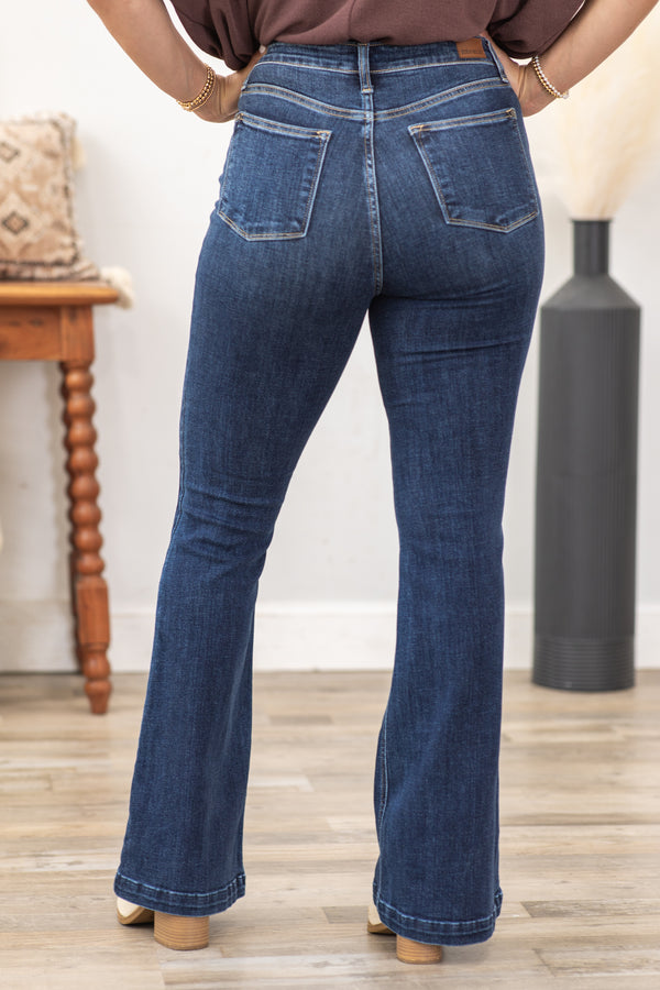 Judy Blue Angled Side Seam Detail Flair Jean · Filly Flair
