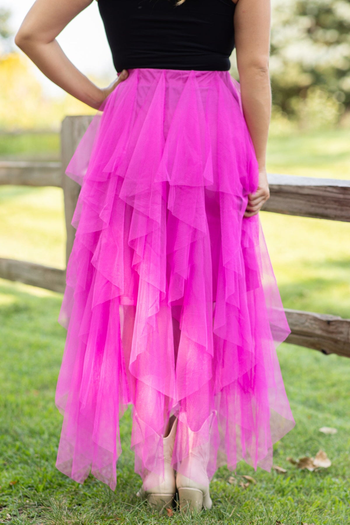 Fuchsia Tulle Maxi Skirt · Filly Flair