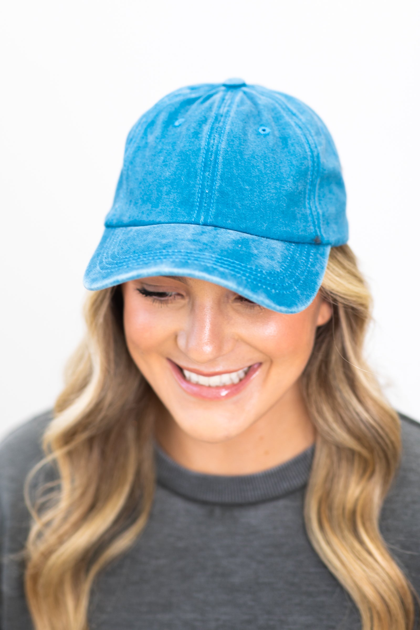 Slate Blue Vintage Washed Baseball Hat · Filly Flair