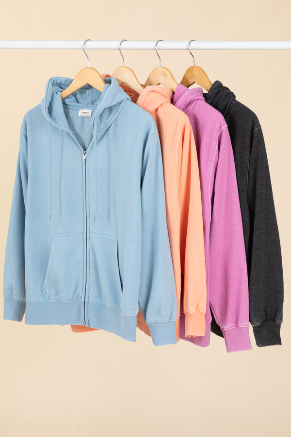 Drawstring Zip Up Hoodies · Filly Flair