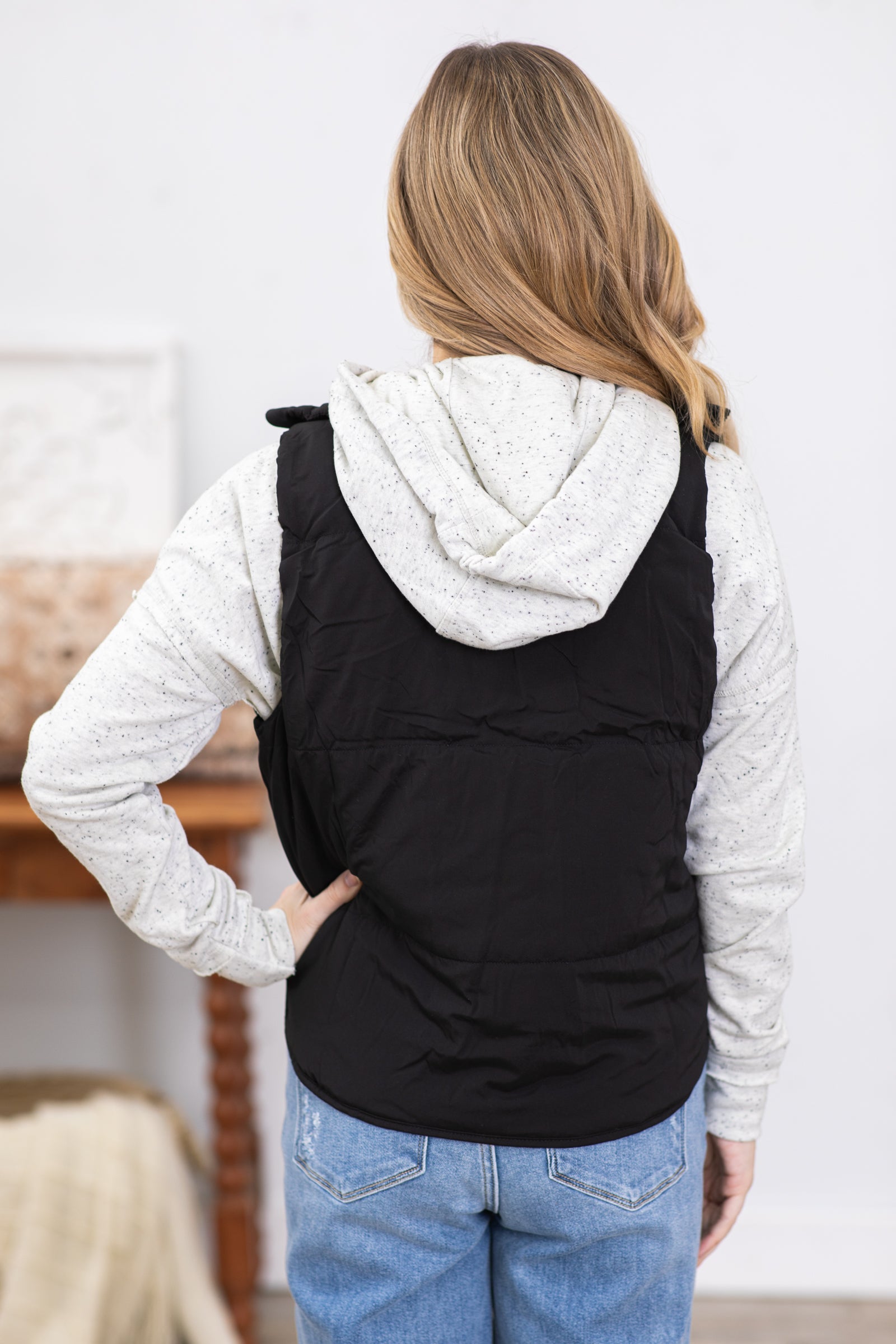 Black Vest With Zipper Pockets · Filly Flair