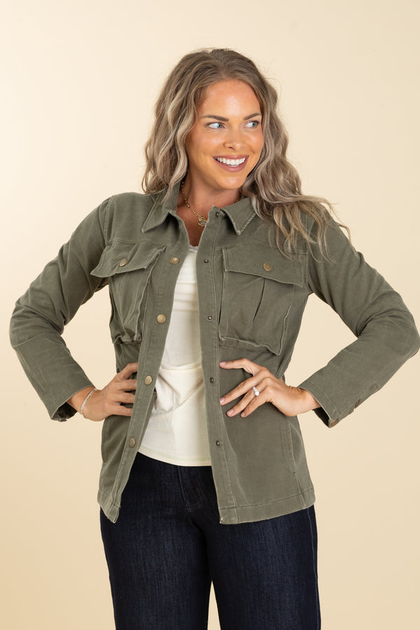Cotton Blend Mineral Washed Shackets · Filly Flair