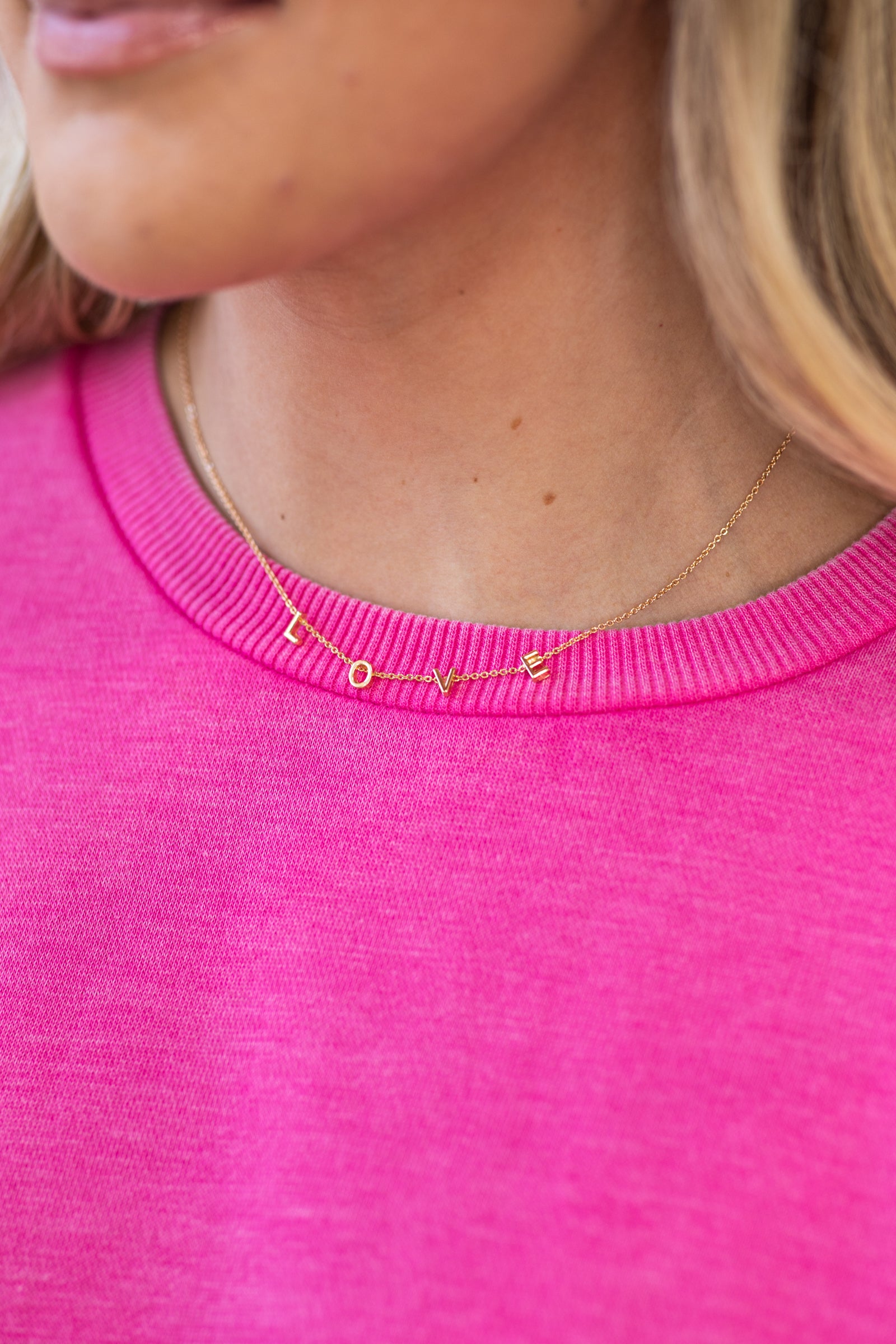 Gold Love Chain Necklace · Filly Flair