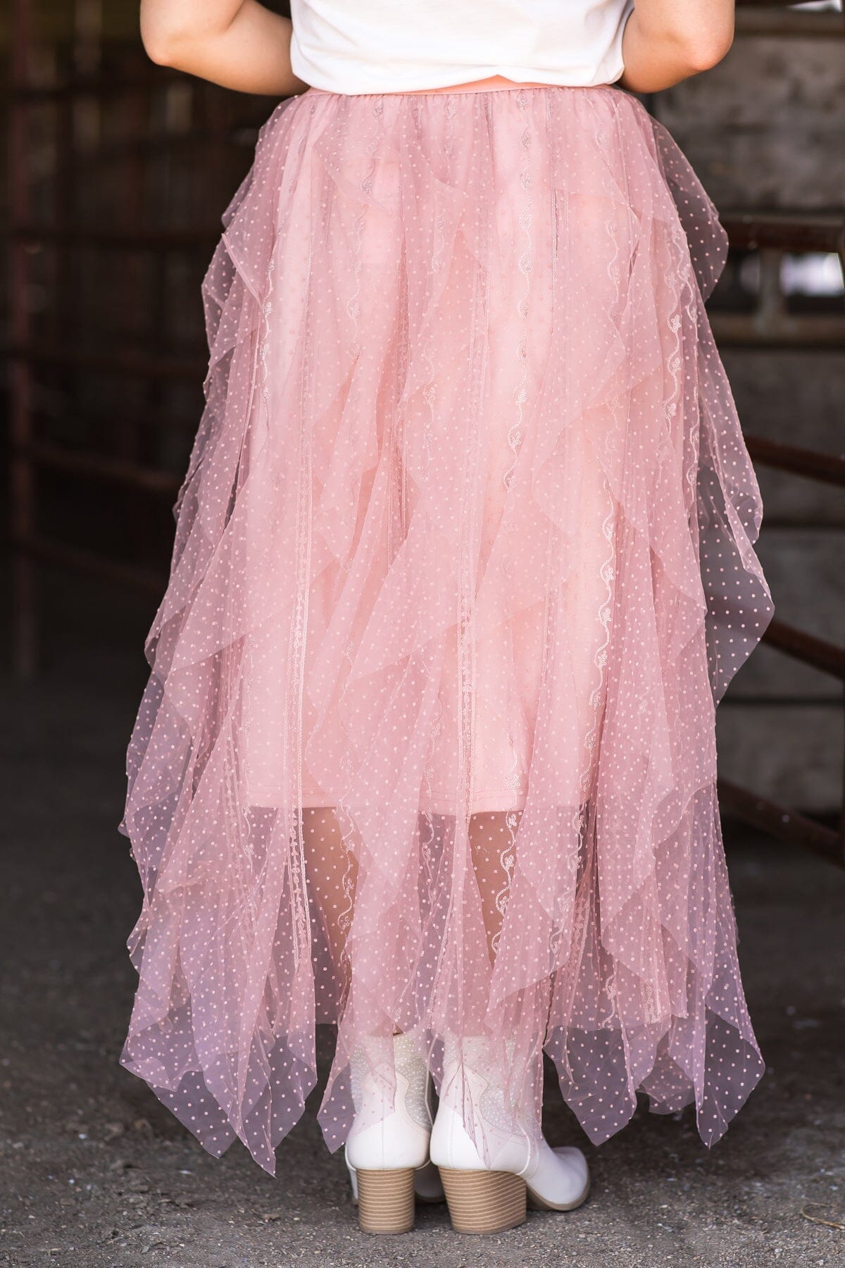 Dusty Rose Tulle Maxi Skirt · Filly Flair