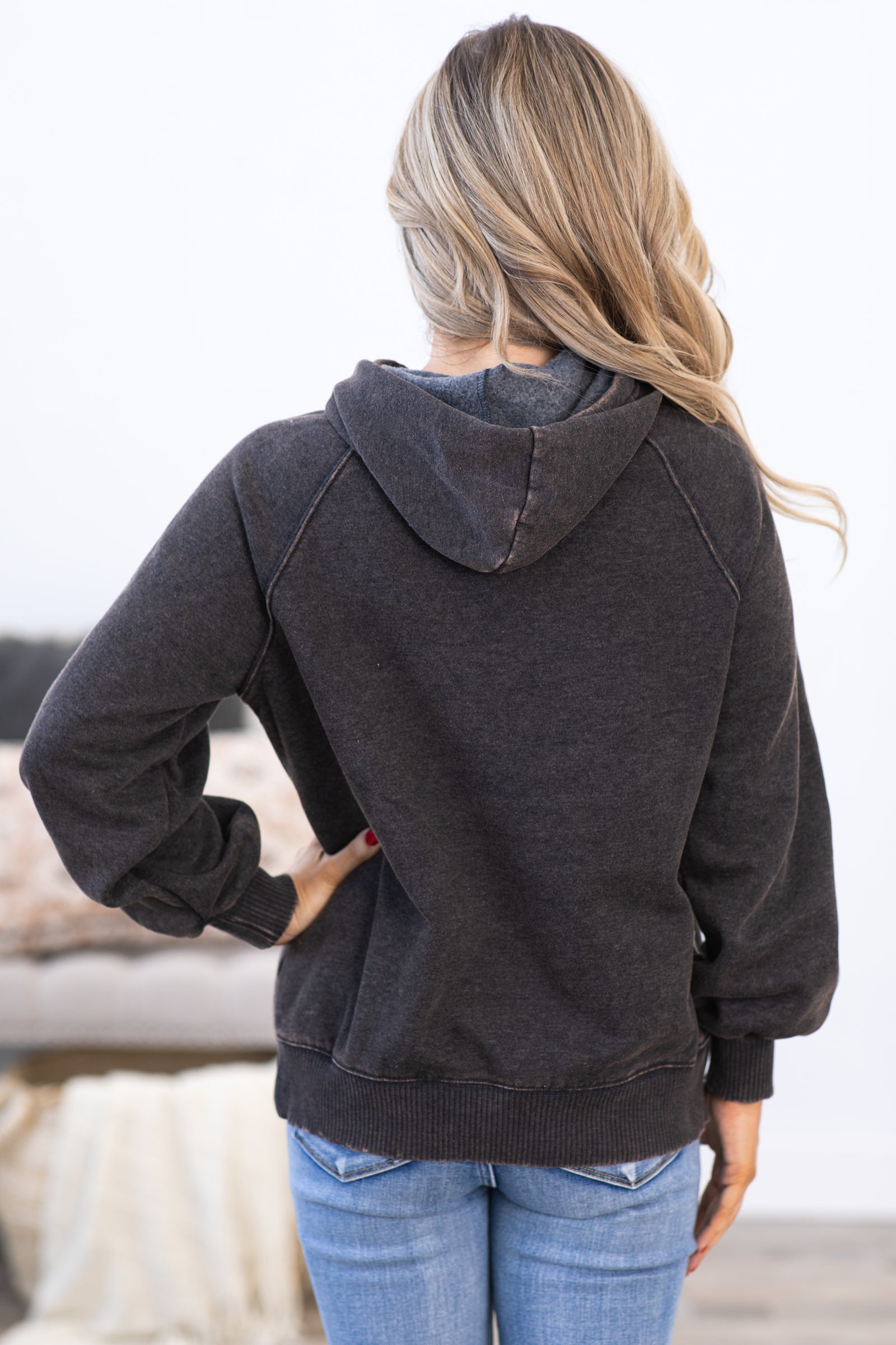 Black Washed Hoodie · Filly Flair