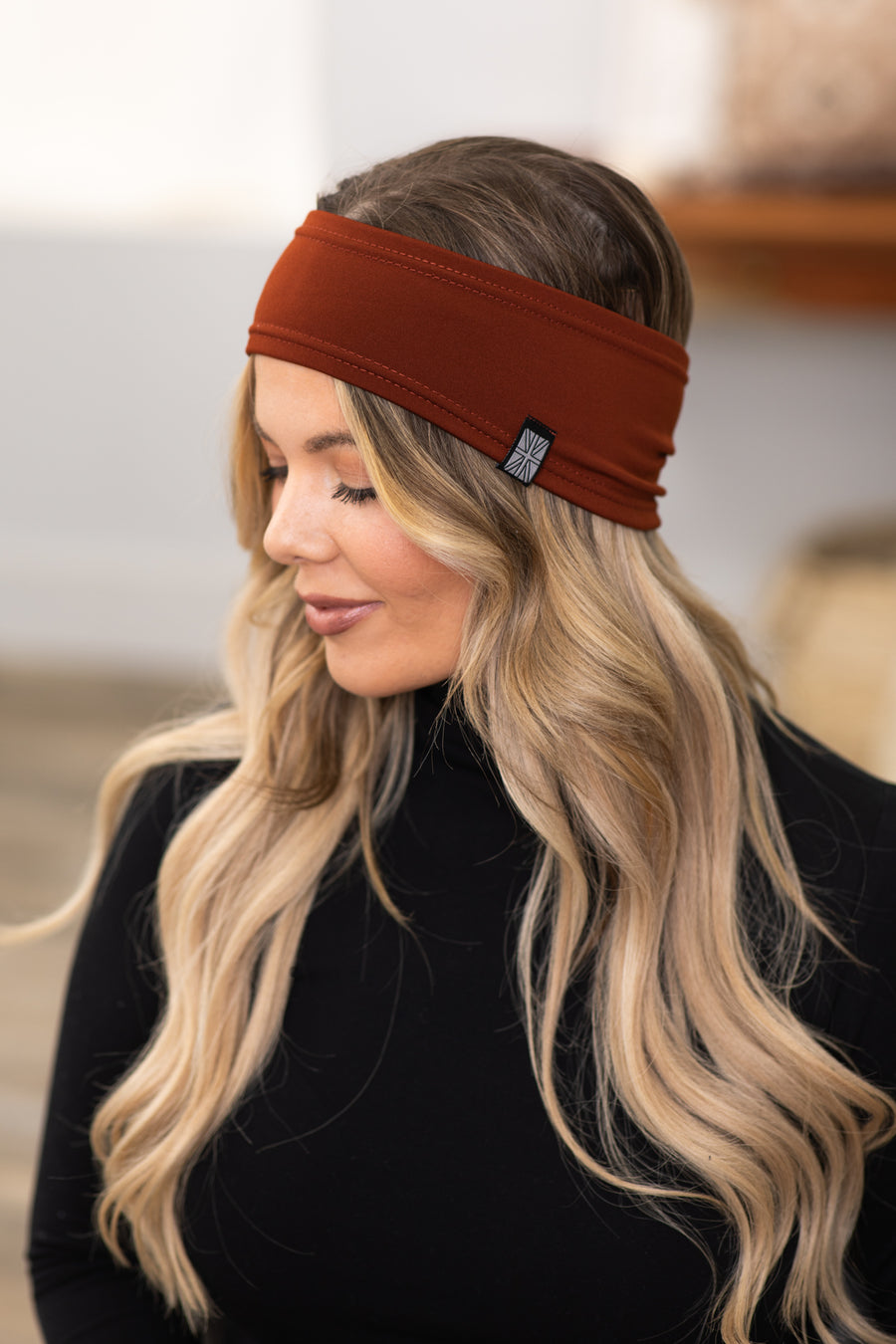 Dark Rust Thermal Knit Headband · Filly Flair