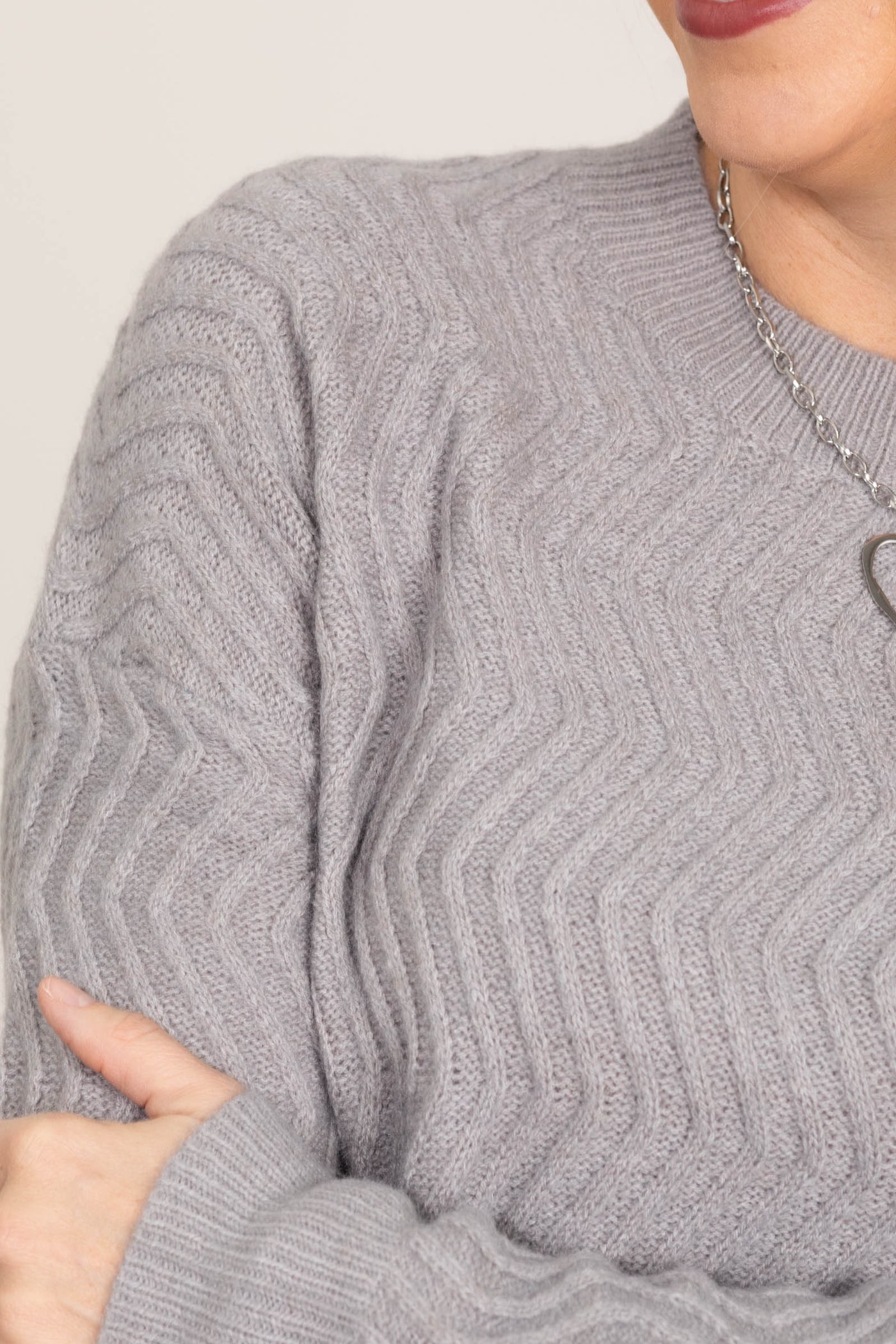 ZigZag Textured Dolman Knit Sweater · Filly Flair