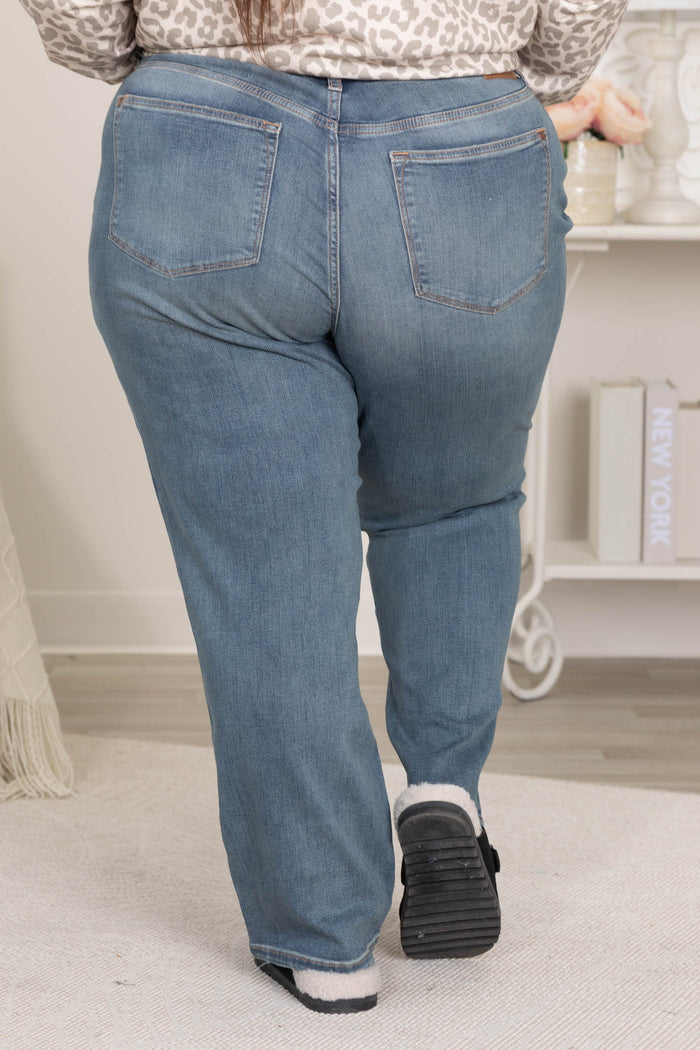 Judy Blue Work It Med Wash Straight Leg Jeans · Filly Flair
